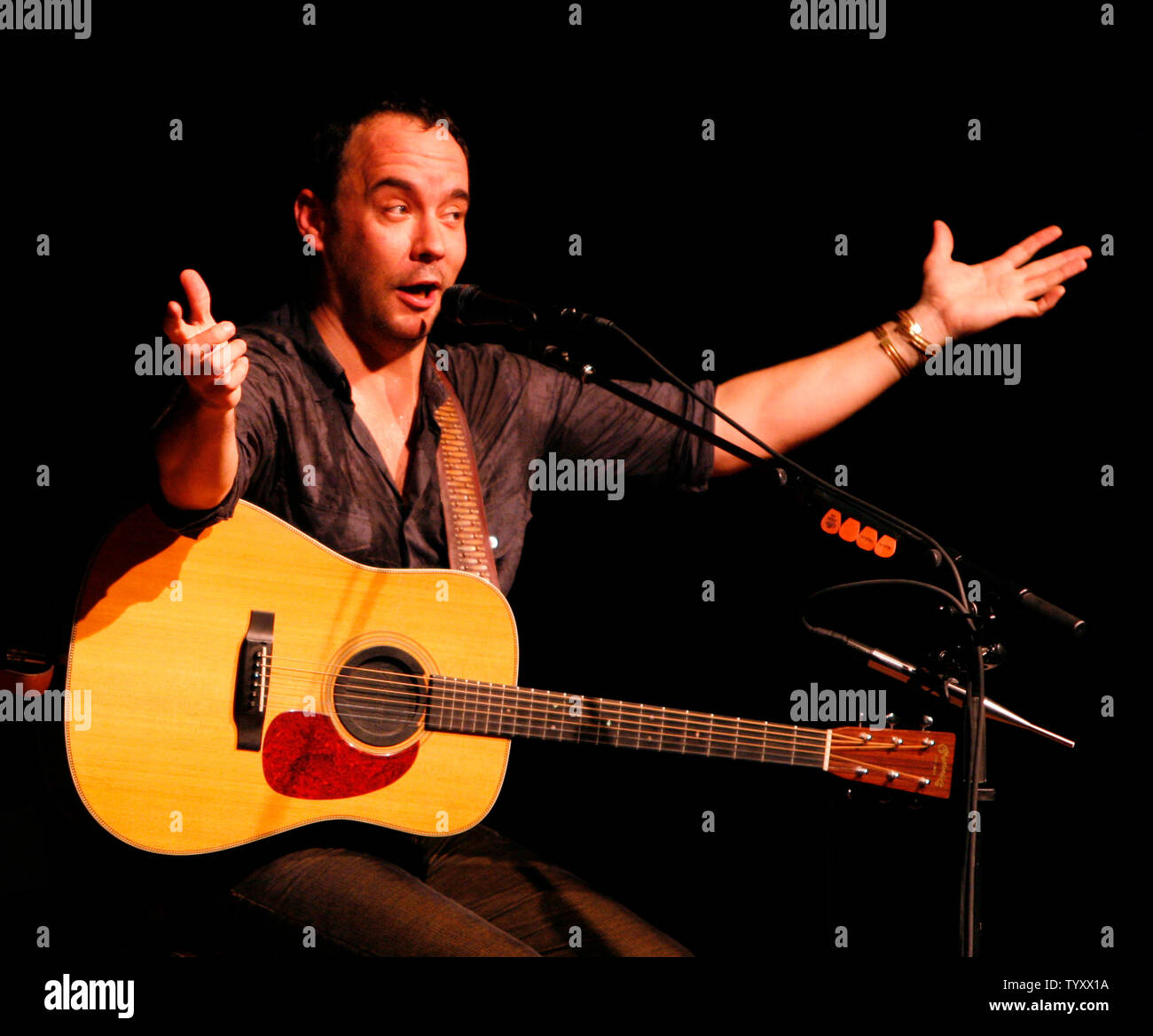 Singer Dave Matthews performs a special acoustic concert at La Cigale ...