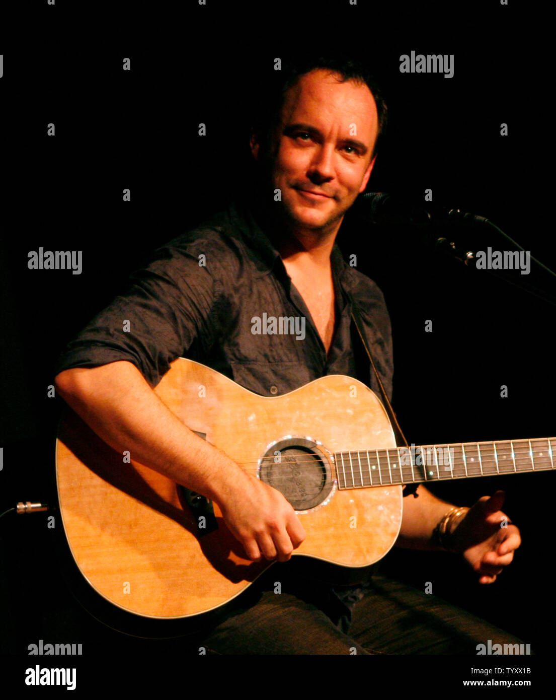 Singer Dave Matthews performs a special acoustic concert at La Cigale ...