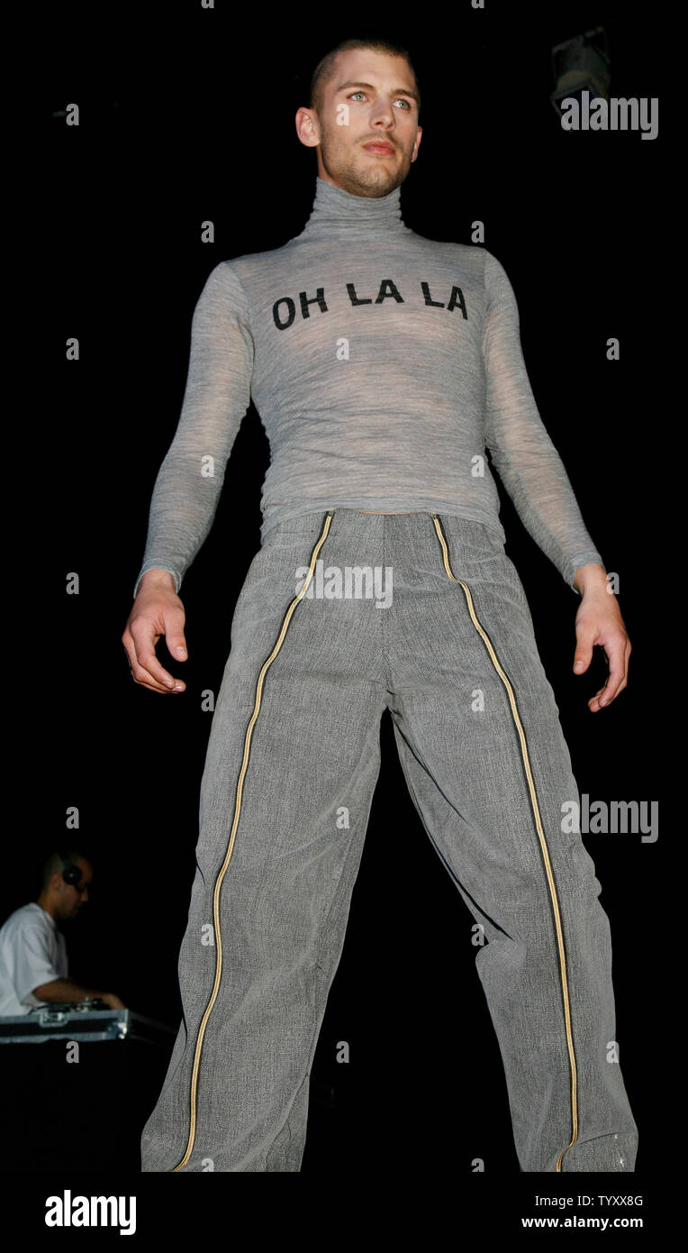 A model takes the stage during the 17th Annual France Top Model ...