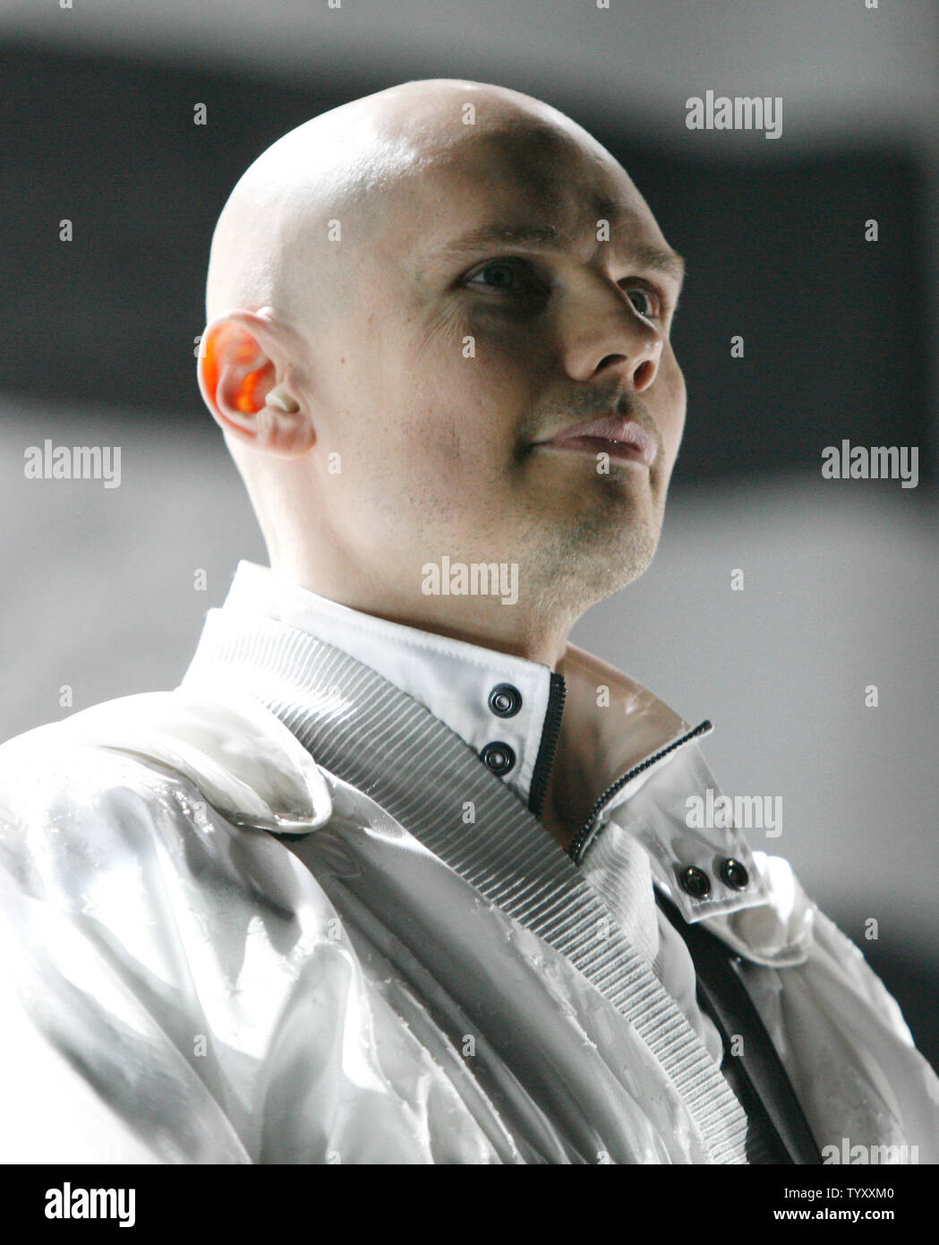 Billy Corgan, lead singer of the group Smashing Pumpkins, performs in ...