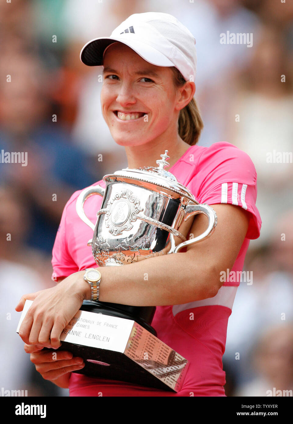 Henin french open trophy hi-res stock photography and images - Alamy
