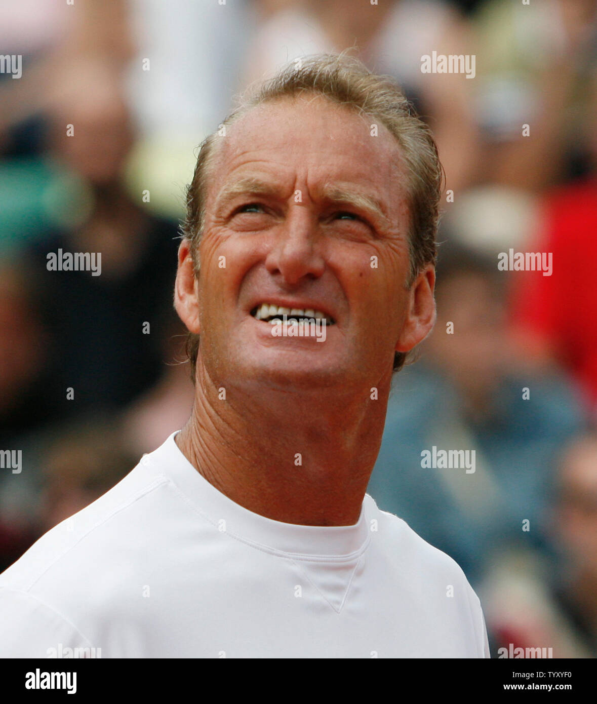 Australian Peter McNamara looks into the crowd during his Legends Over ...