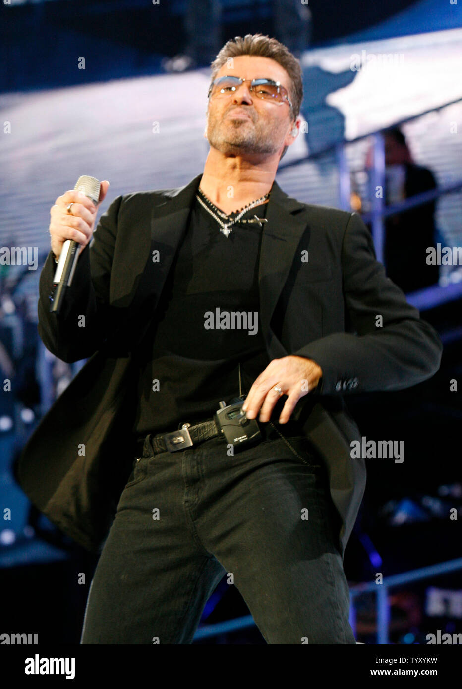 Singer George Michael performs in concert at the Stade de France in ...