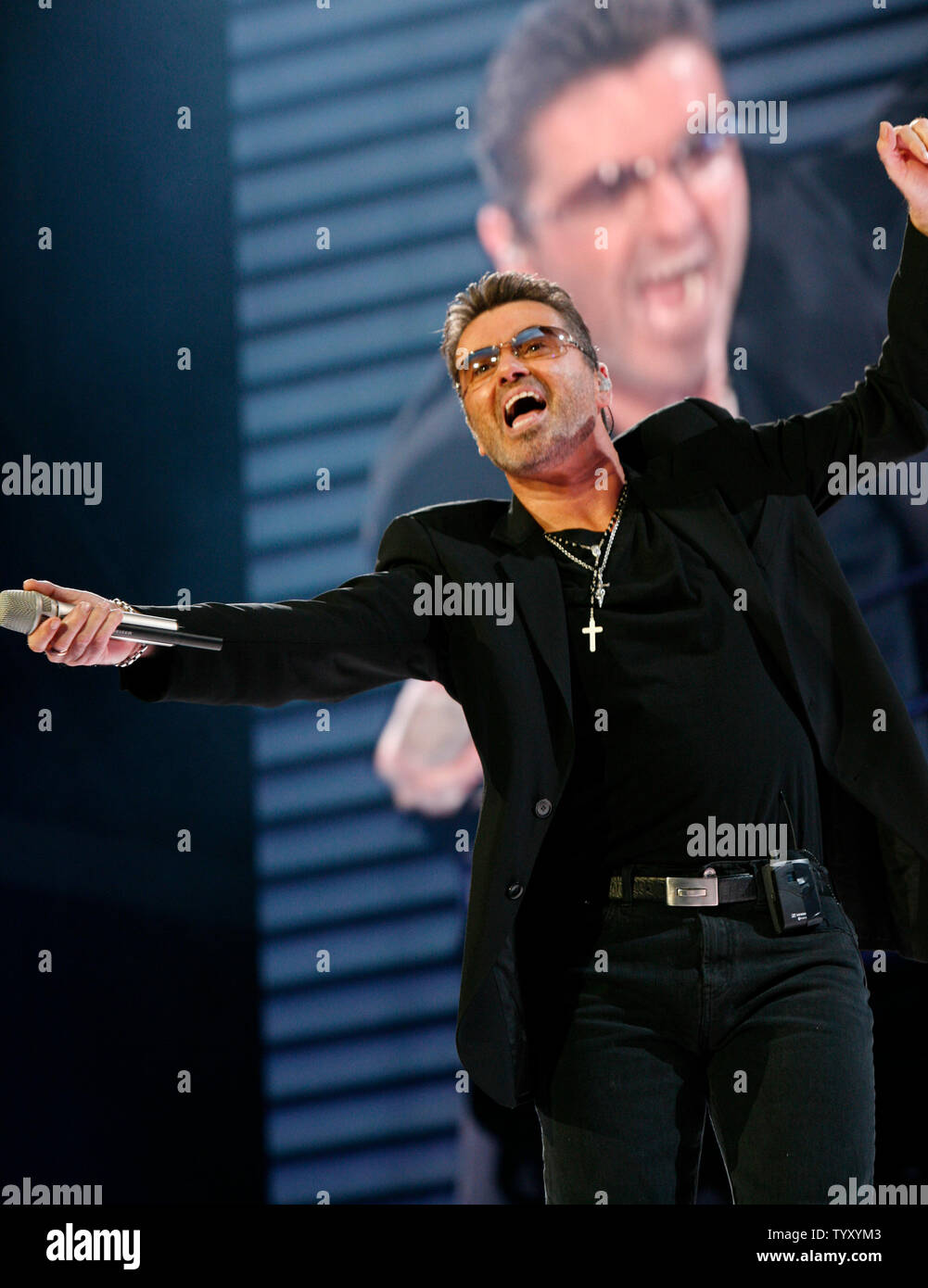 Singer George Michael performs in concert at the Stade de France in ...