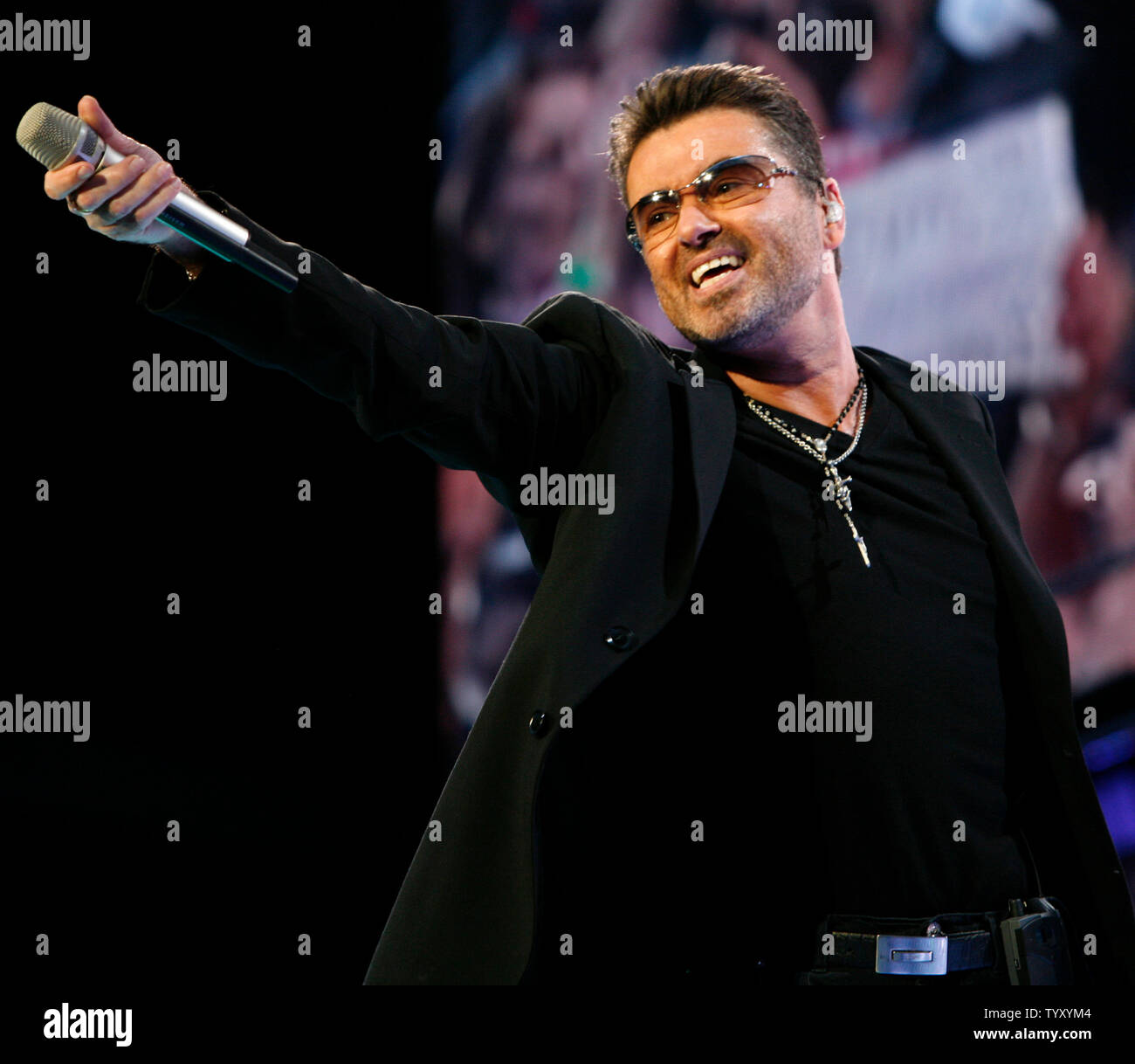 Singer George Michael performs in concert at the Stade de France in ...