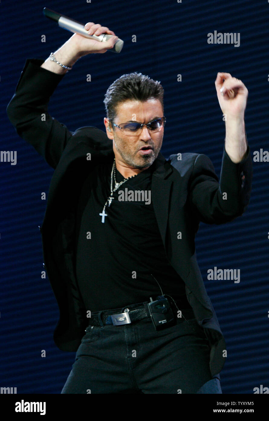 Singer George Michael performs in concert at the Stade de France in ...