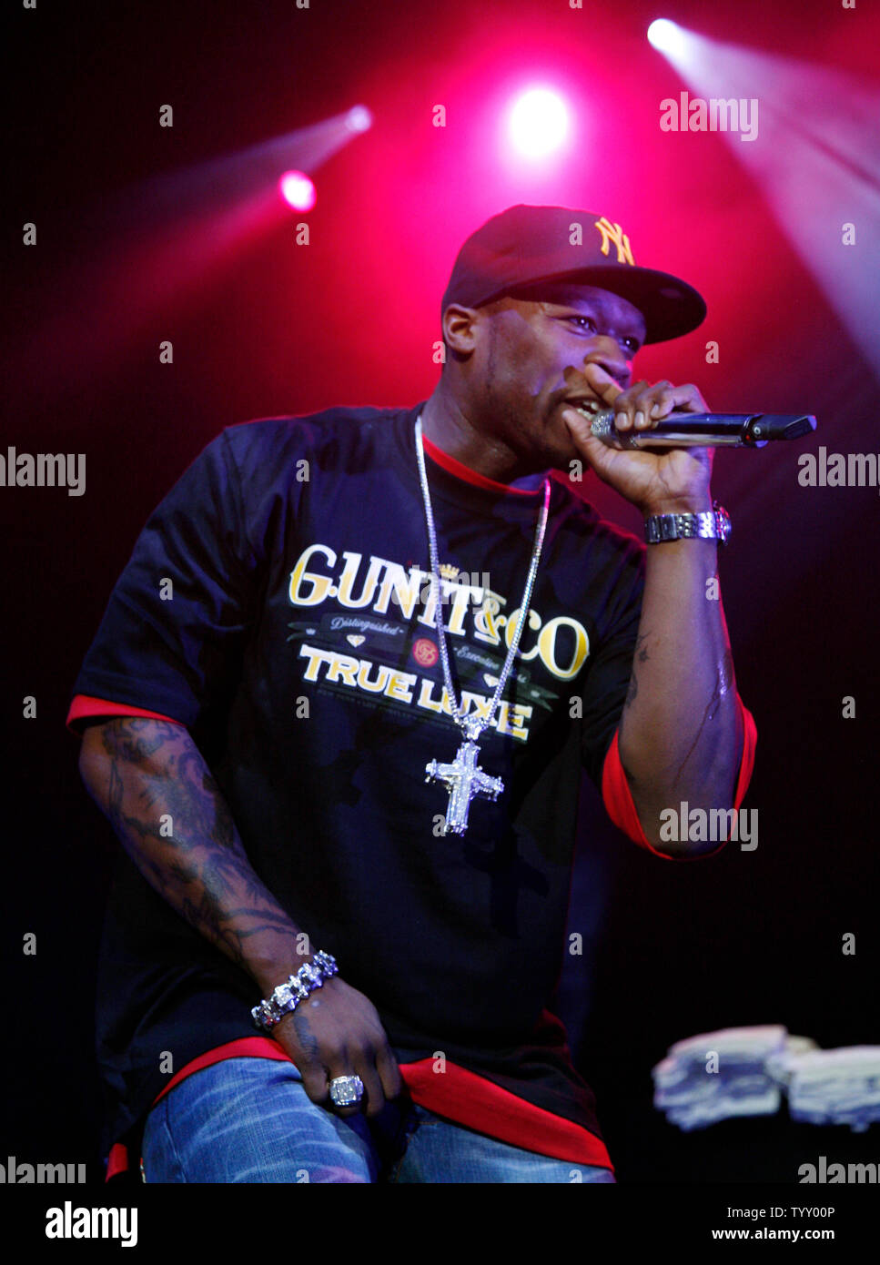 Rapper 50 Cent performs in concert at Olympia Hall in Paris on July 8 ...