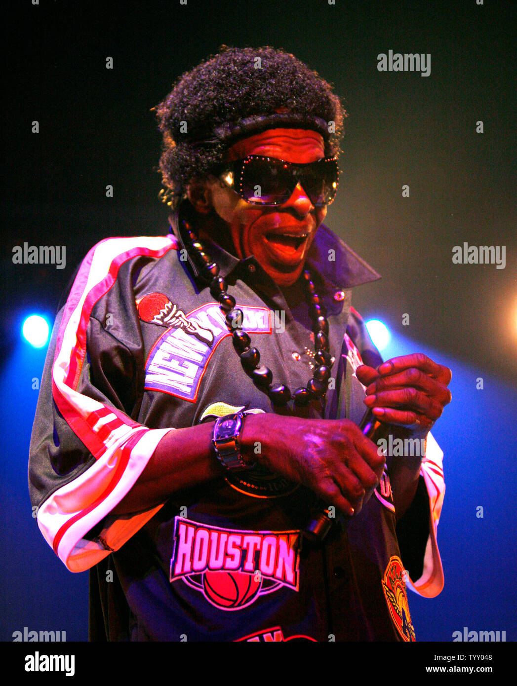 Sly Stone, frontman of the group Sly and the Family Stone, performs in ...