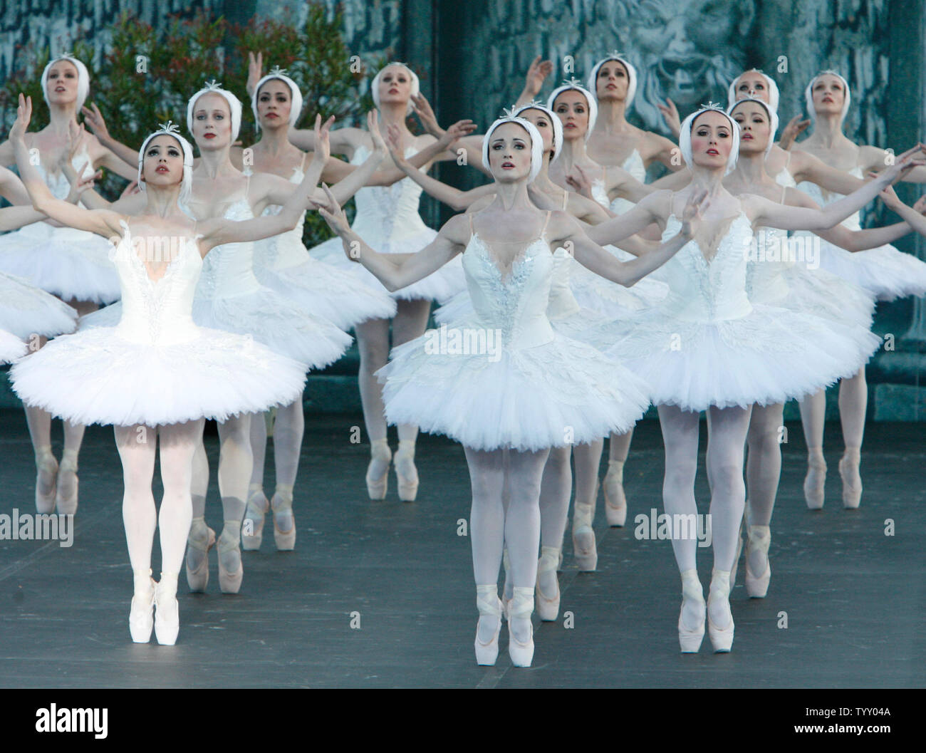 Dancers from the English National Ballet perform during a special ...