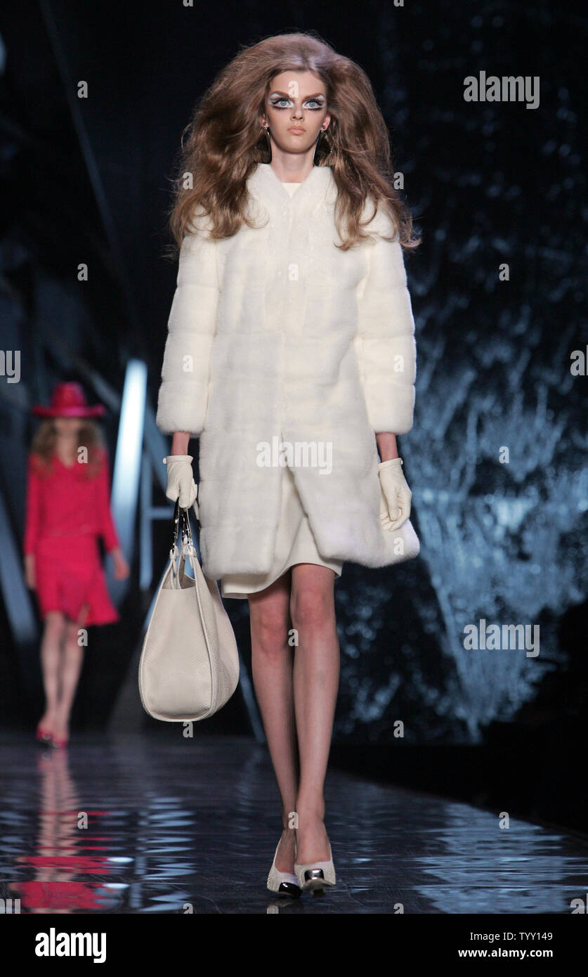 A model wears an outfit at the Christian Dior Fall-Winter 2008/2009 ready-to-wear Paris Fashion ...