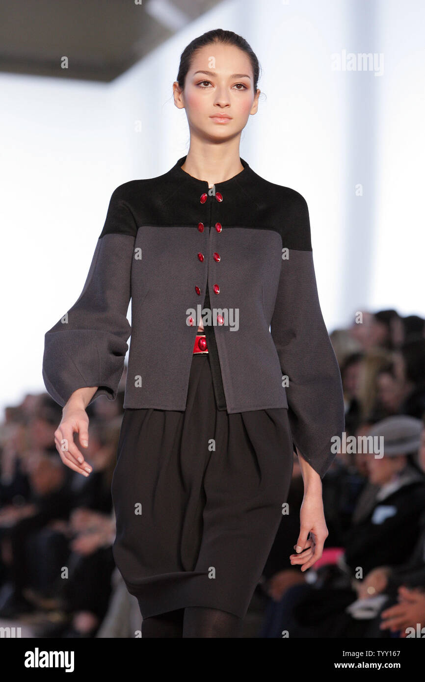 A model wears an outfit by Italian fashion designer Alexandra ...