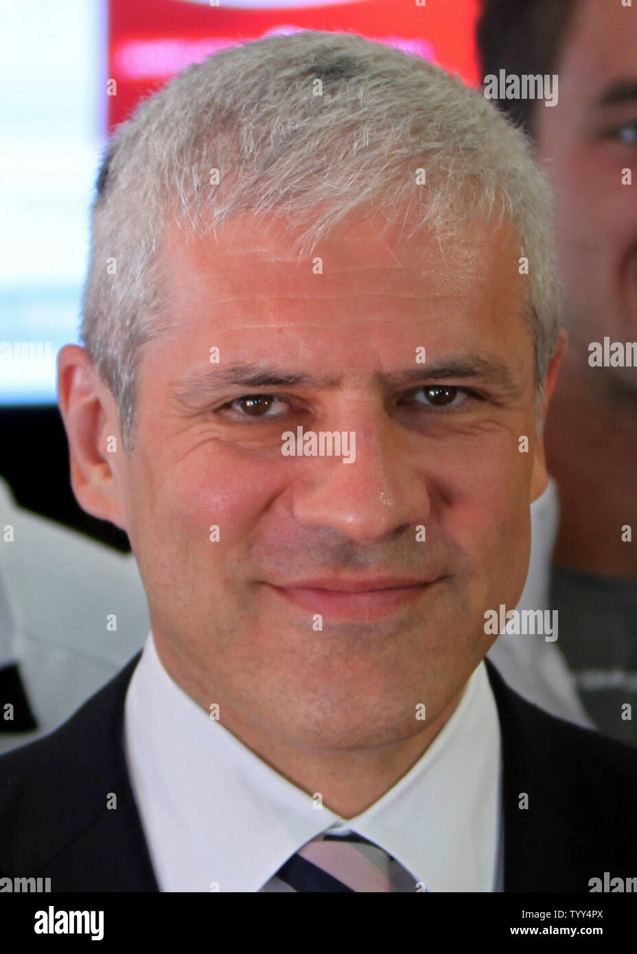 Serbian President Boris Tadic arrives at a Serbian tennis reception ...