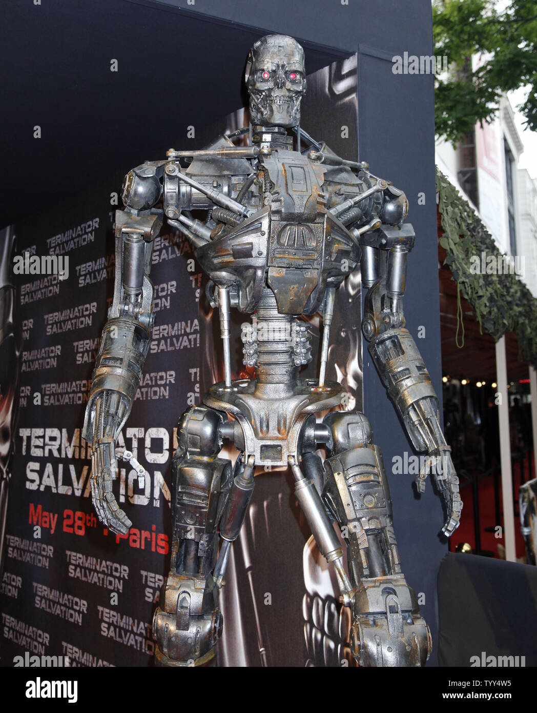 A robot is seen outside the european premiere of the film "Terminator ...