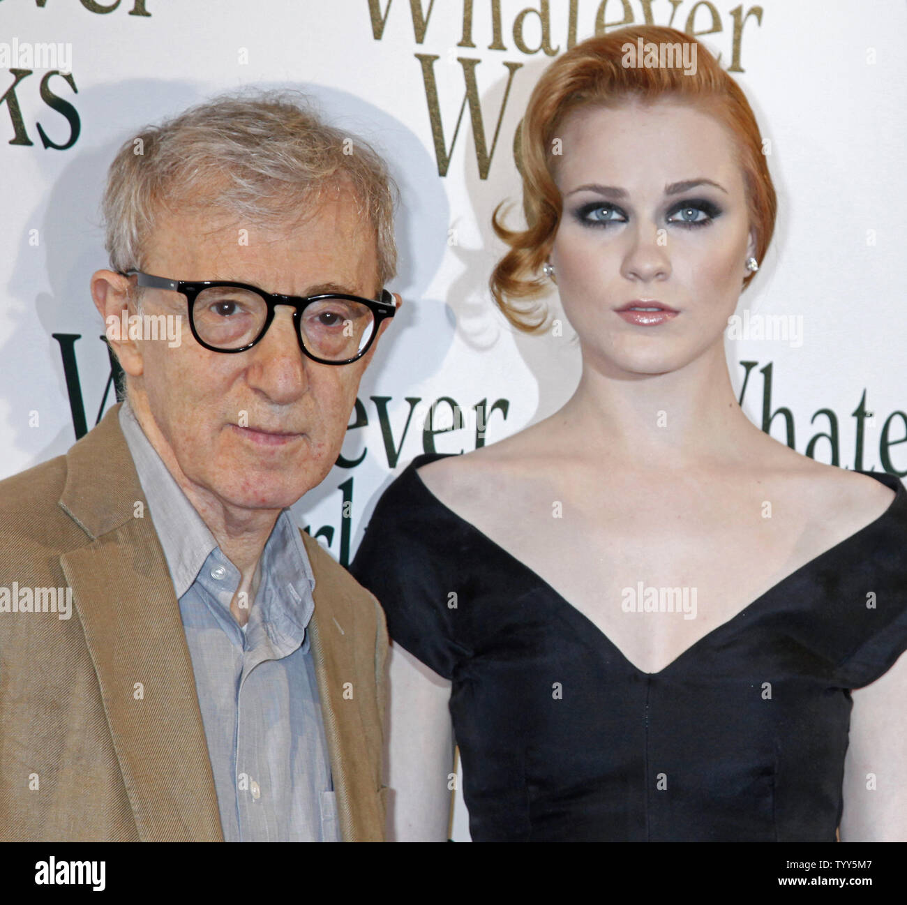 Director Woody Allen and actress Evan Rachel Wood arrives at the French ...