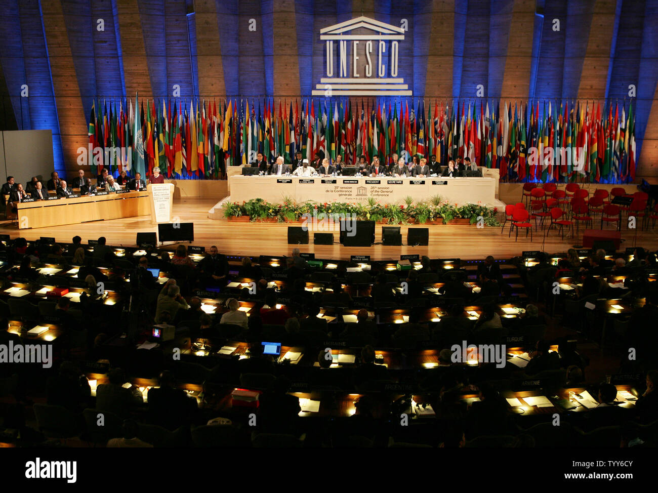 Bulgarian Irina Bokova gives a speech after she was formally ...