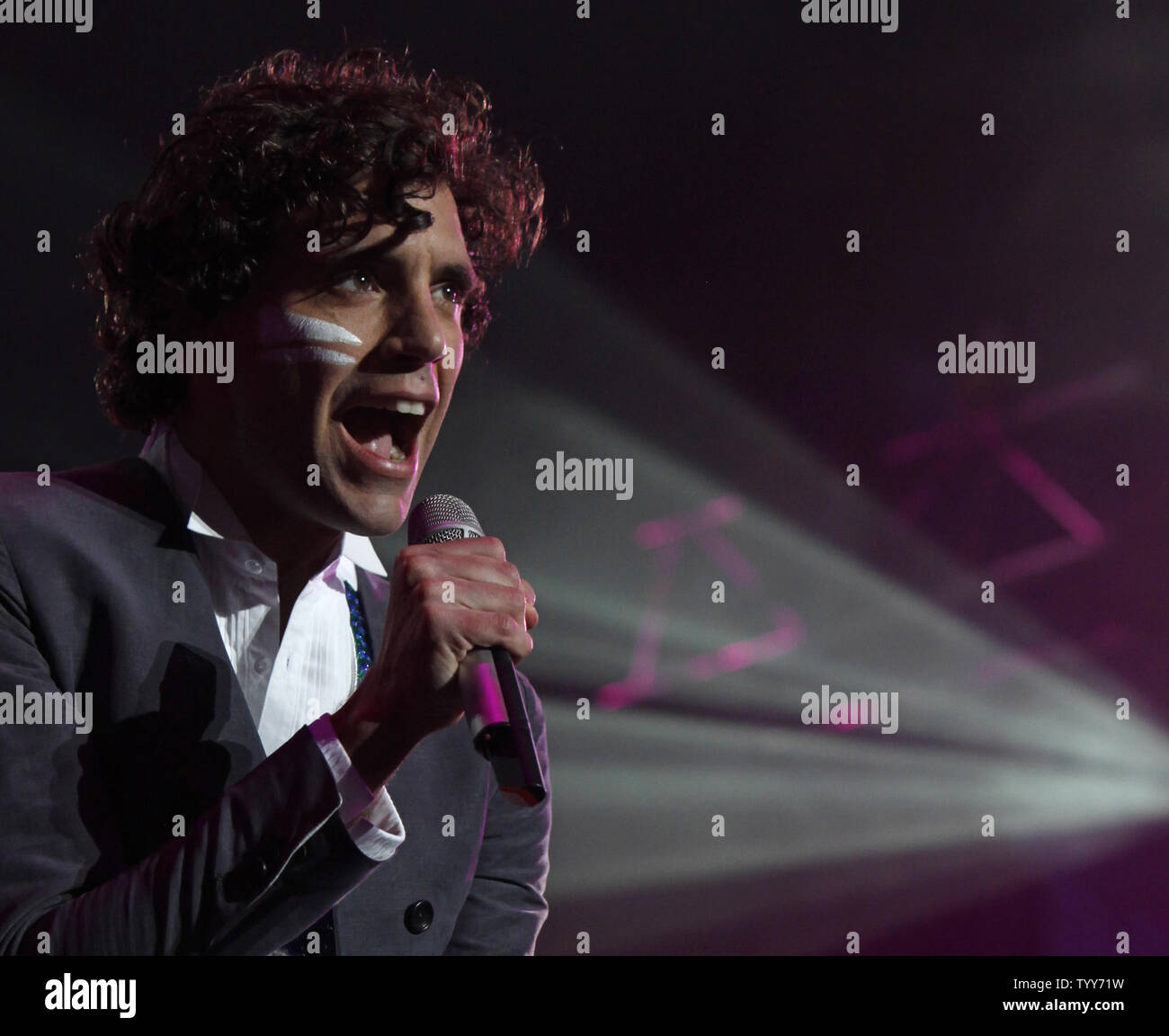 Mika performs in concert at Bercy in Paris on April 26, 2010. UPI/David ...