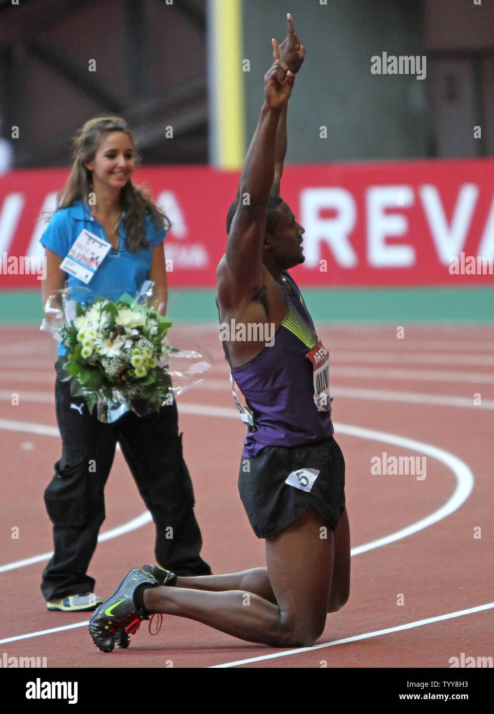 David oliver winning mens 110m hi-res stock photography and images - Alamy
