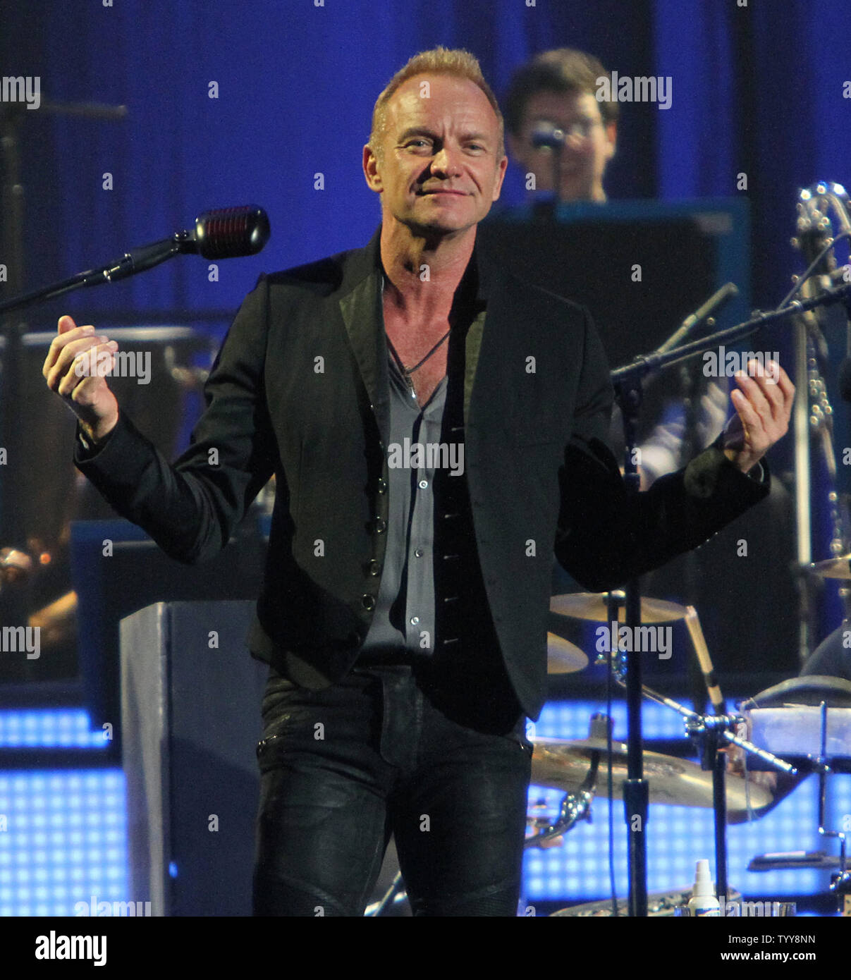 Sting performs in concert with London's Royal Philharmonic Orchestra at ...