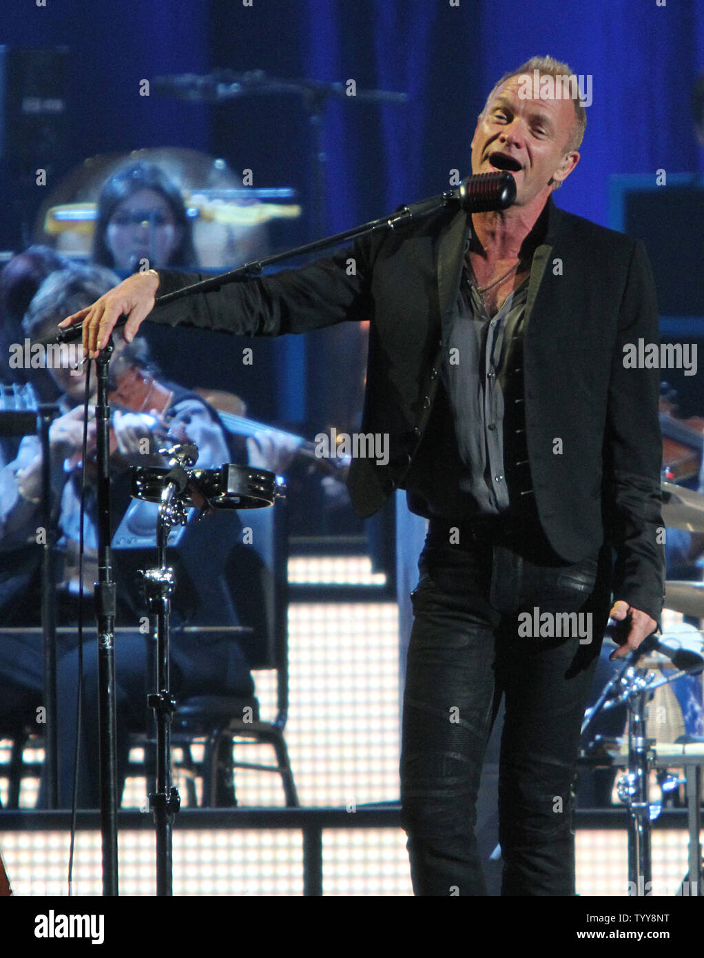 Sting performs in concert with London's Royal Philharmonic Orchestra at ...