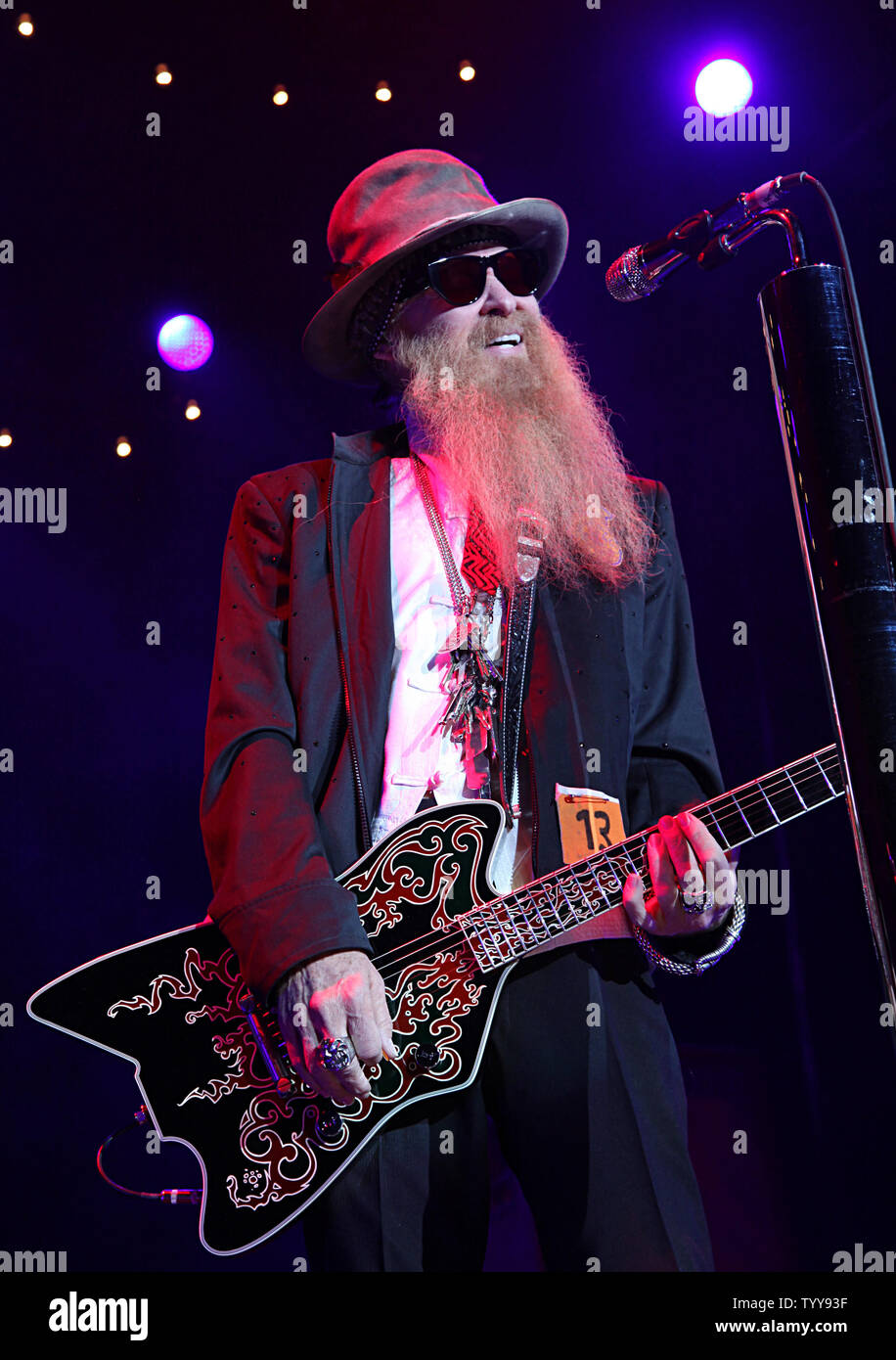 Bill Gibbons of ZZ Top performs in concert at Bercy in Paris on October ...