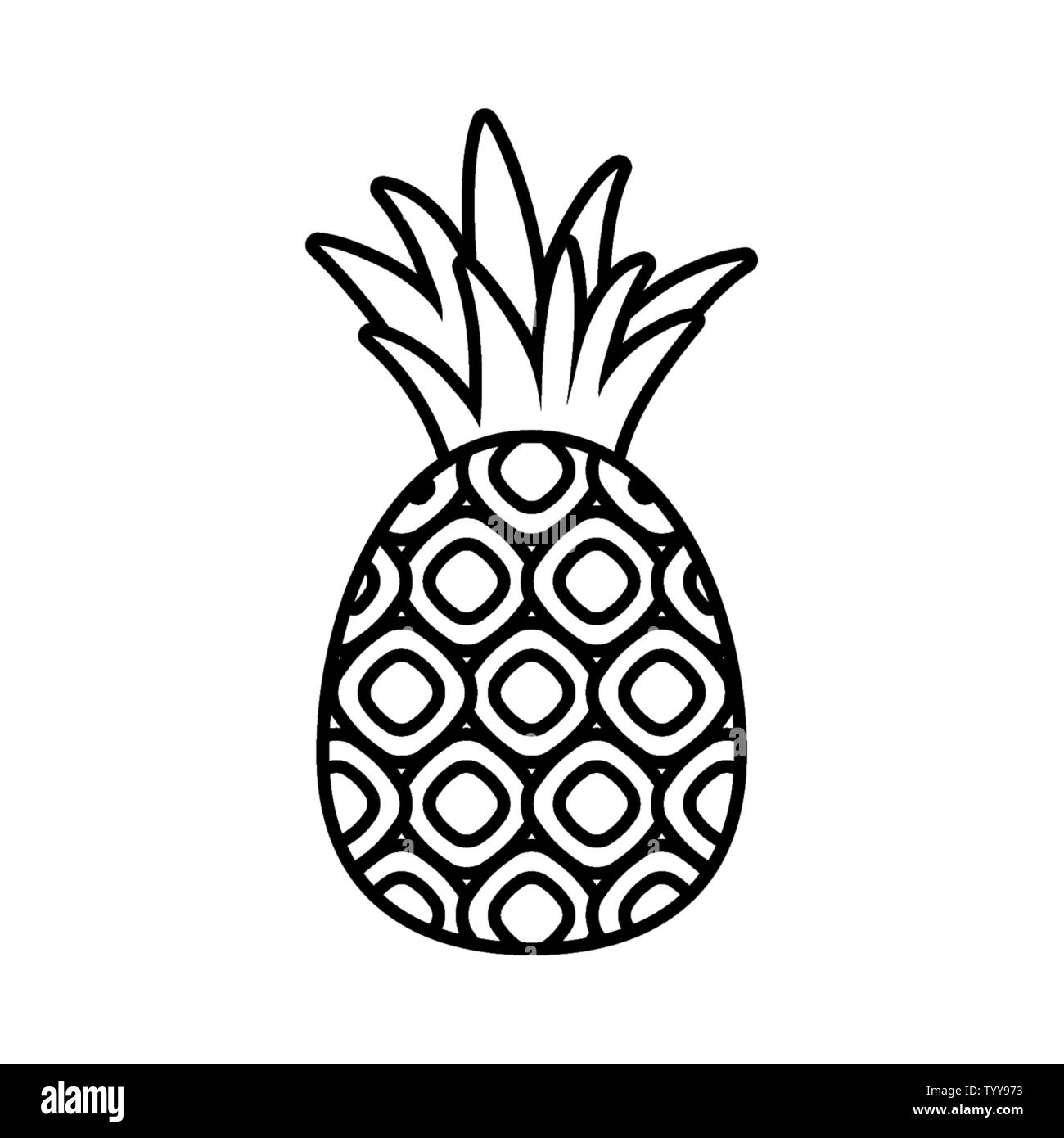 fresh pineapple fruit isolated icon vector illustration design Stock ...