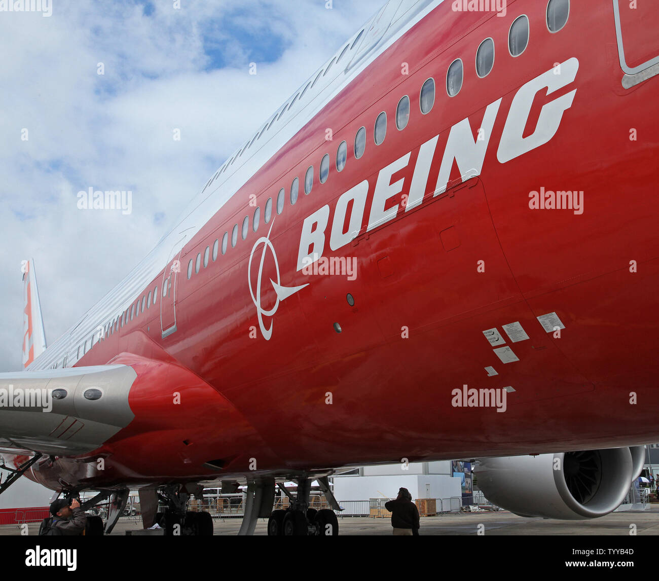 A Boeing 747-8 Intercontinental is seen during the 49th International ...