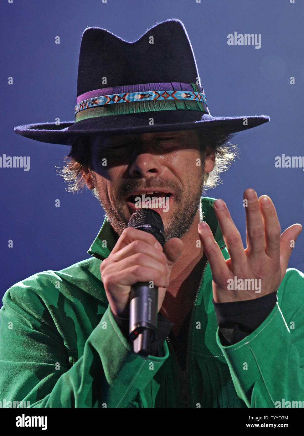 Jason "Jay" Kay of Jamiroquai performs in concert at Bercy in Paris on ...