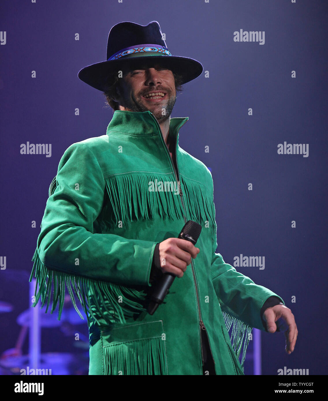 Jason "Jay" Kay of Jamiroquai performs in concert at Bercy in Paris on ...