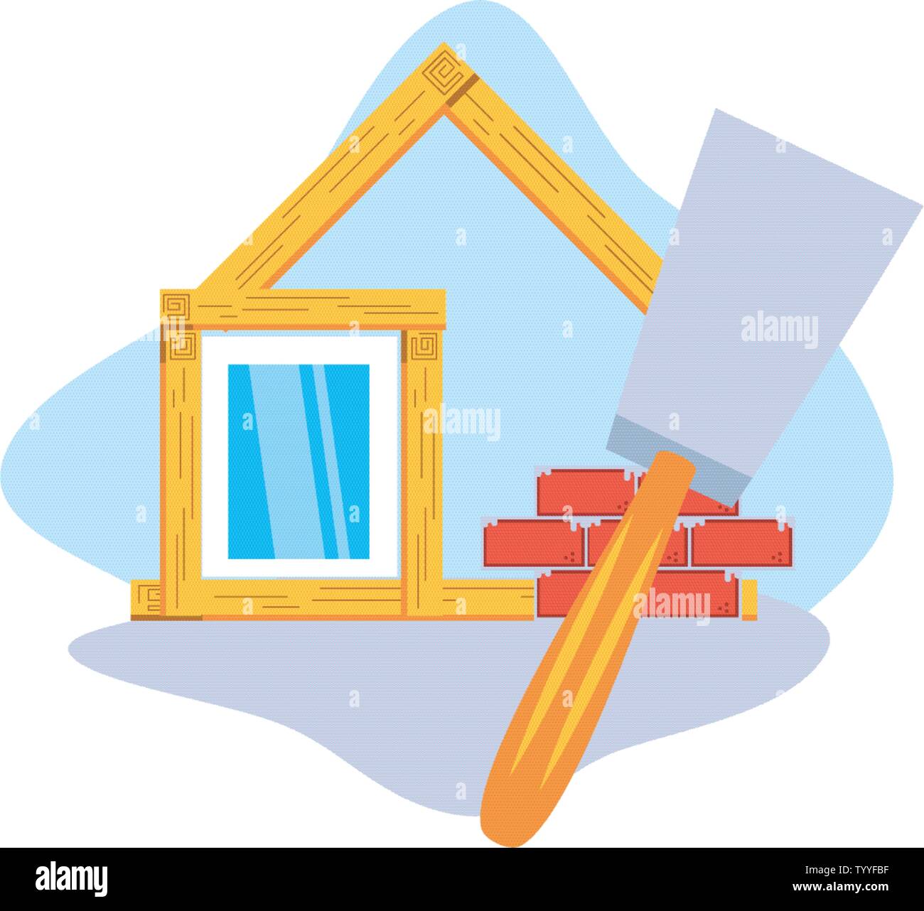 House design, under construction work repair progress reconstruction ...