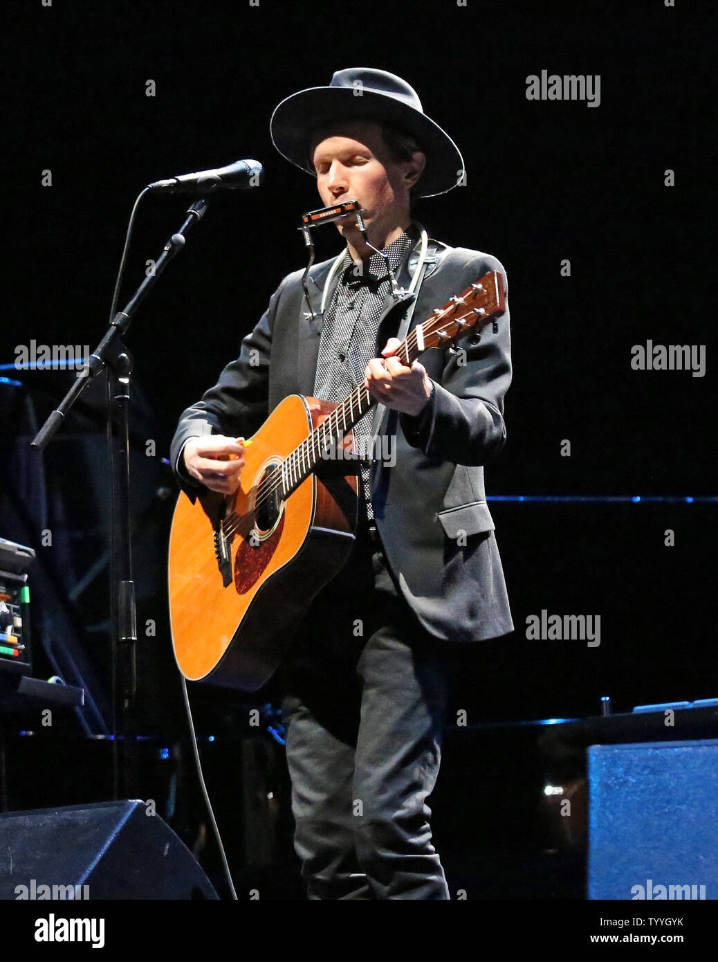 Beck performs in concert at the Cite de la Musique in Paris on July 2 ...