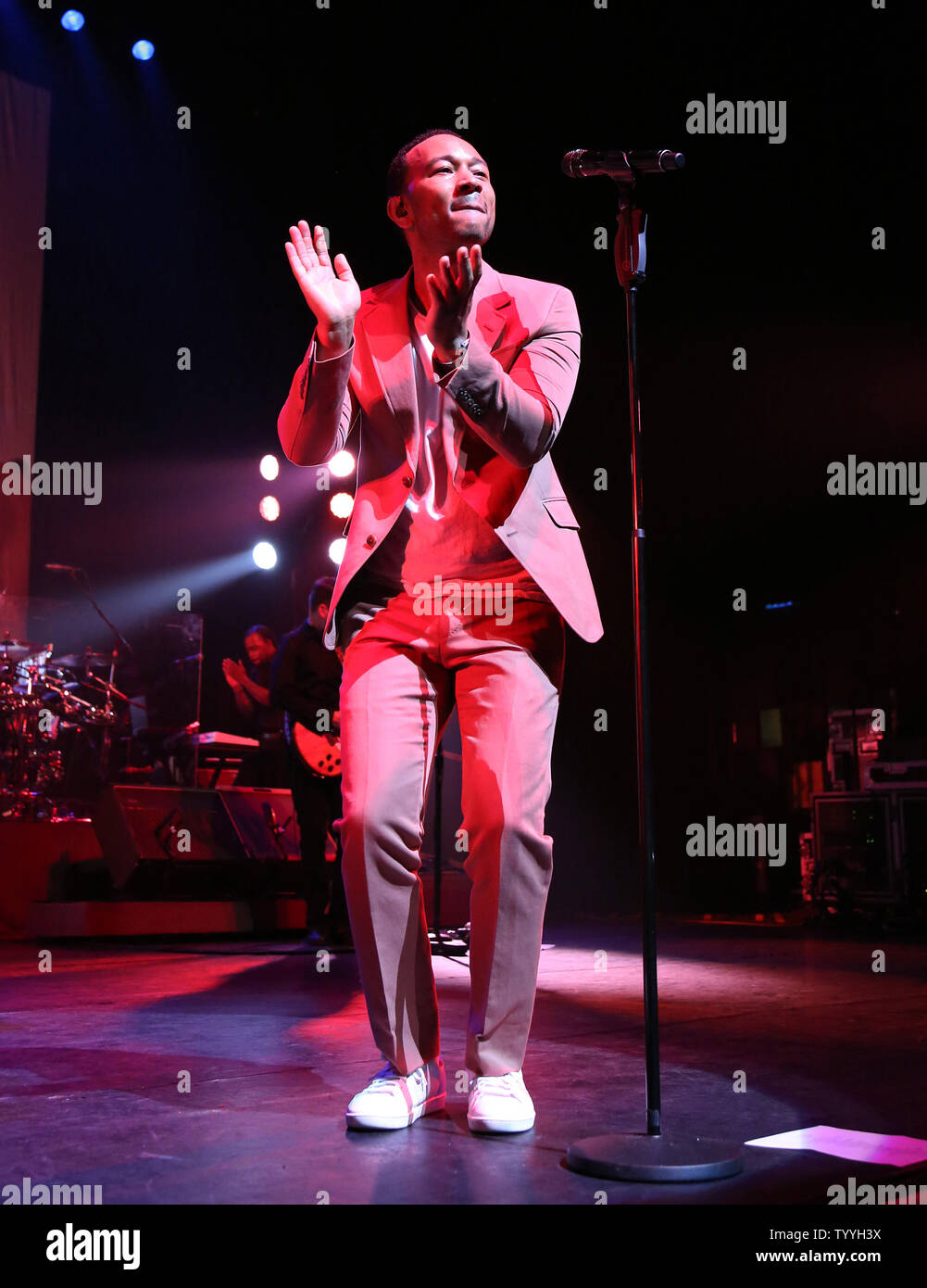 John Legend performs in concert at the Olympia Hall in Paris on July 6 ...