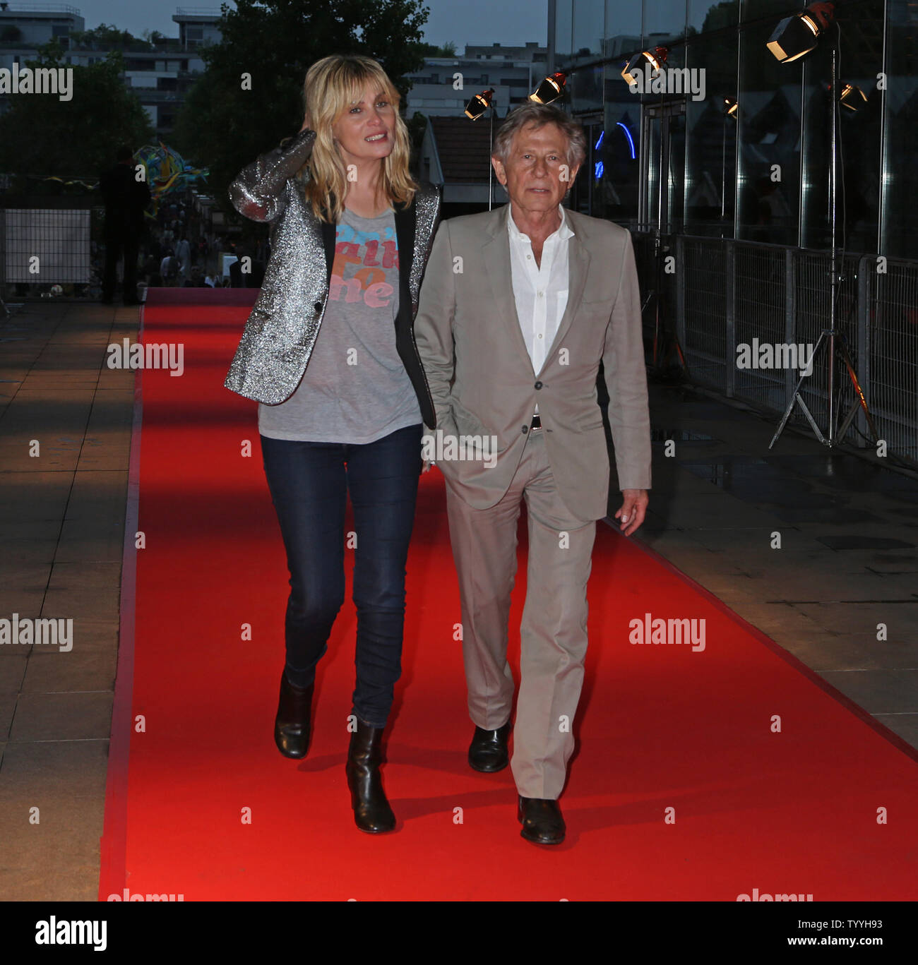 Roman Polanski and Emmanuelle Seigner arrive at the French premiere of ...