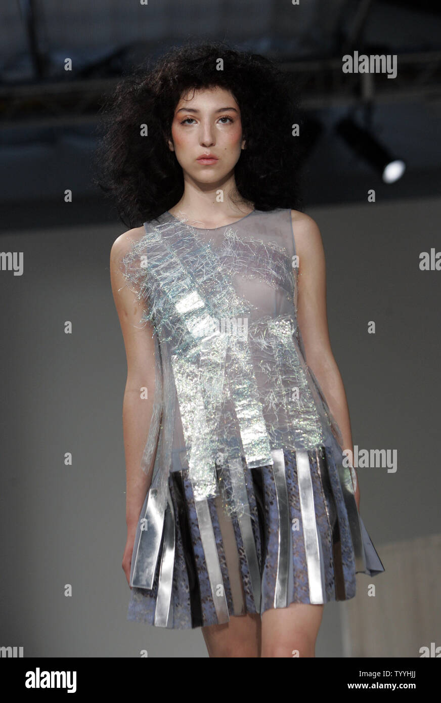 A model takes to the catwalk during the Gosia Baczynska Spring-Summer ...