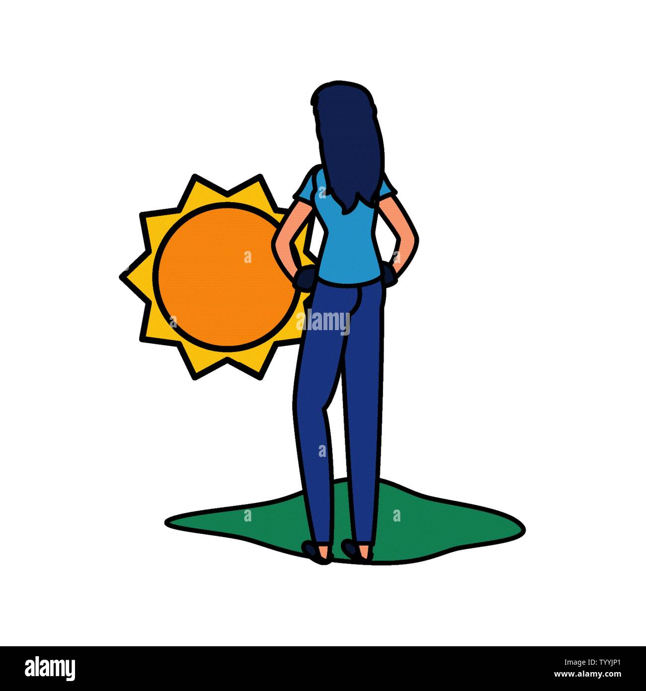 Avatar woman design, Girl female person human and beauty theme Vector ...