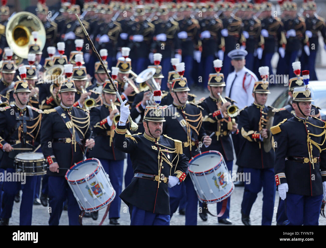 French soldiers march during the annual Bastille Day military parade at ...