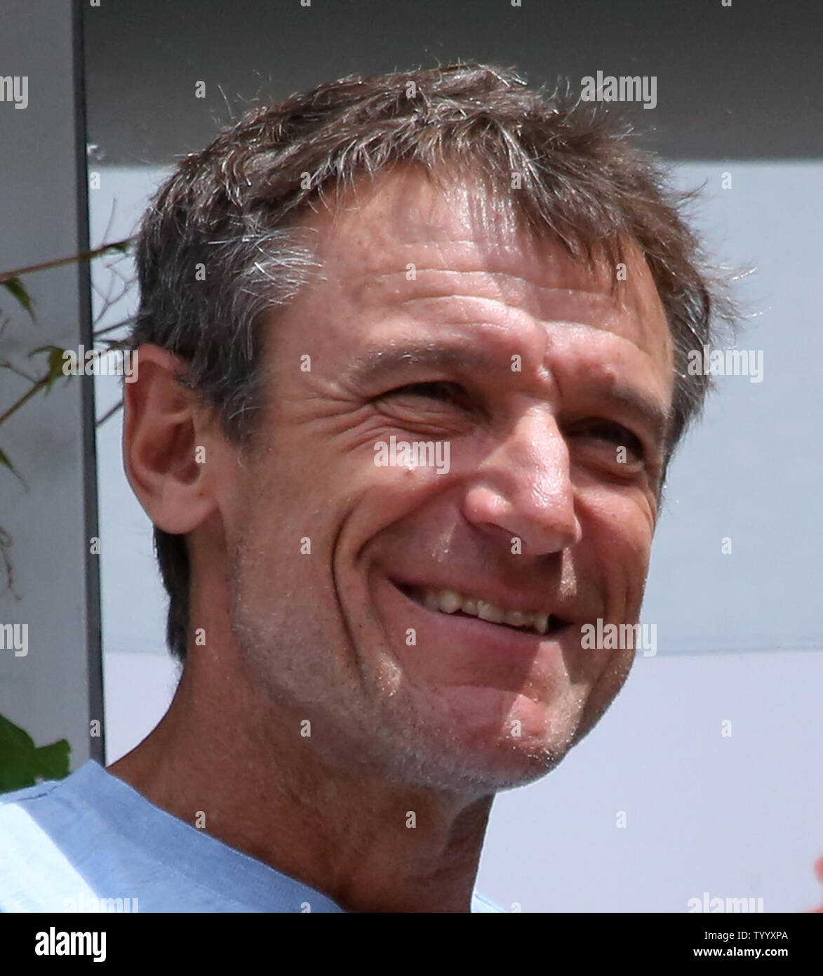 Mats Wilander gives an interview during the French Open at Roland ... Mats Wilander gives an interview during the French Open at Roland ...