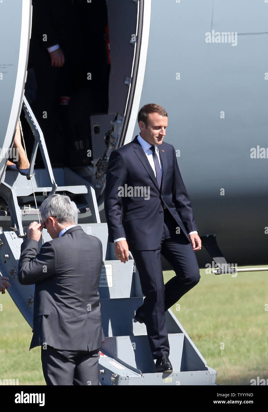 French President Emmanuel Macron arrives at the opening of the 52nd ...