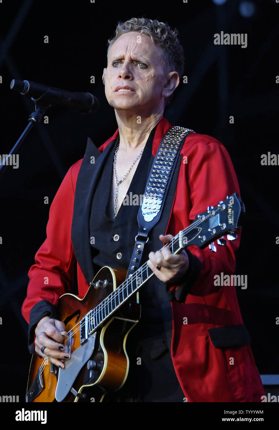 Martin Gore of Depeche Mode performs in concert at the Stade de France ...