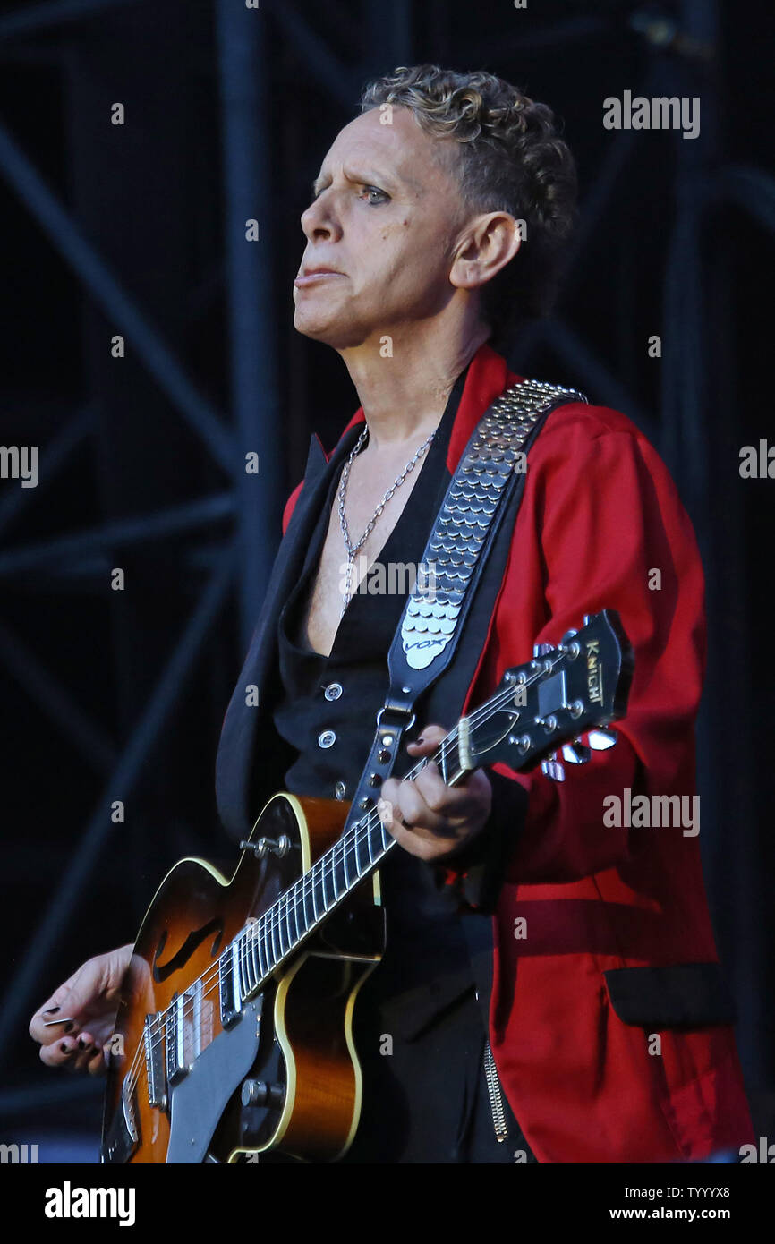 Martin Gore of Depeche Mode performs in concert at the Stade de France ...