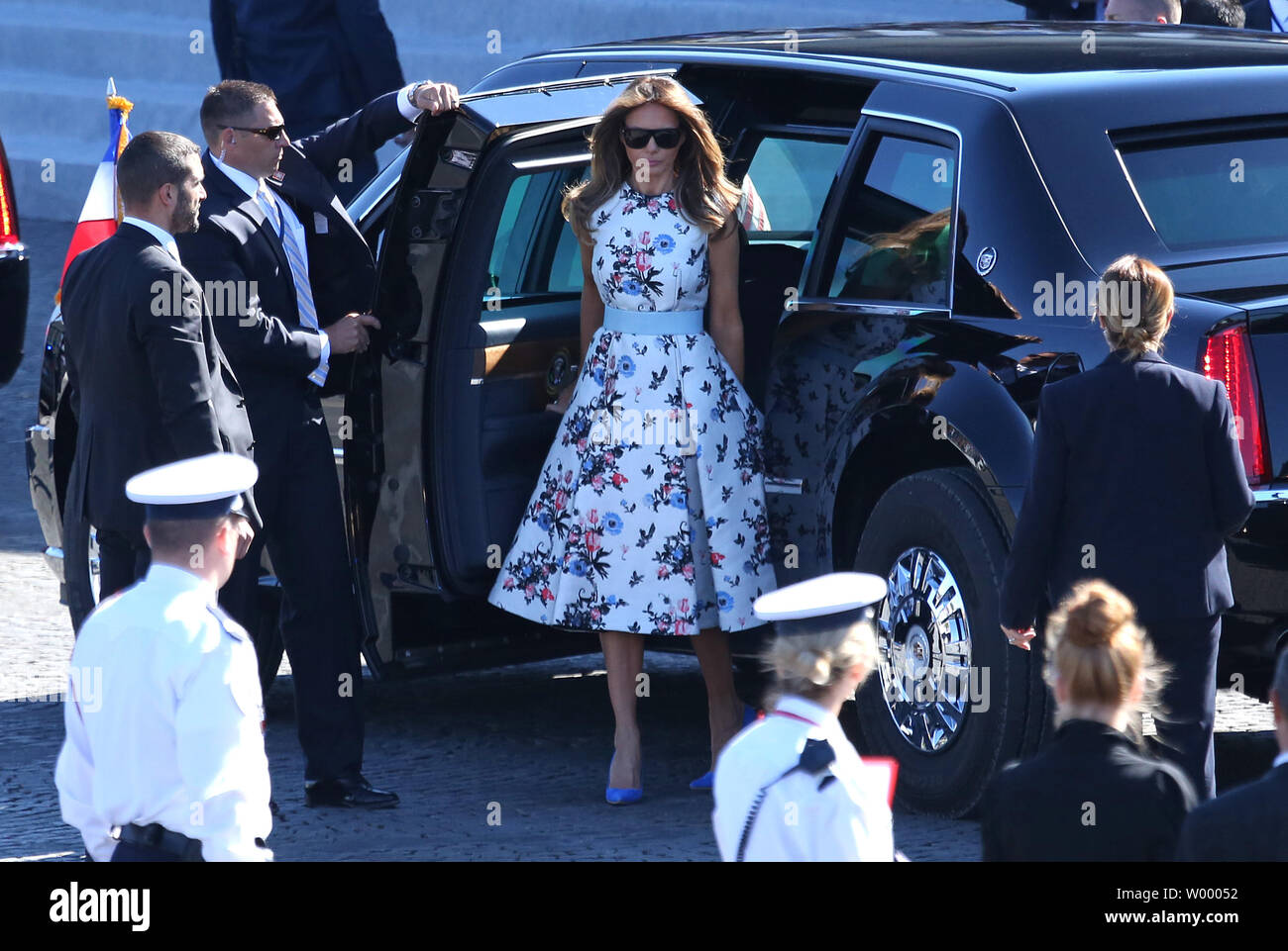 U.S. First Lady Melania Trump attends the annual Bastille Day military ...