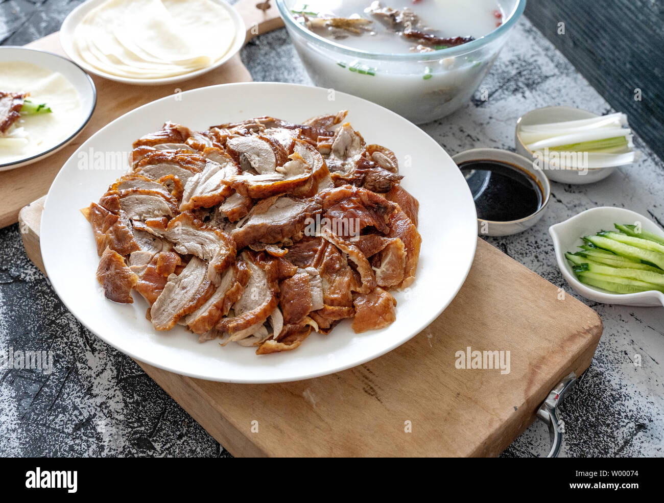 Peking Roast Duck Package Stock Photo - Alamy