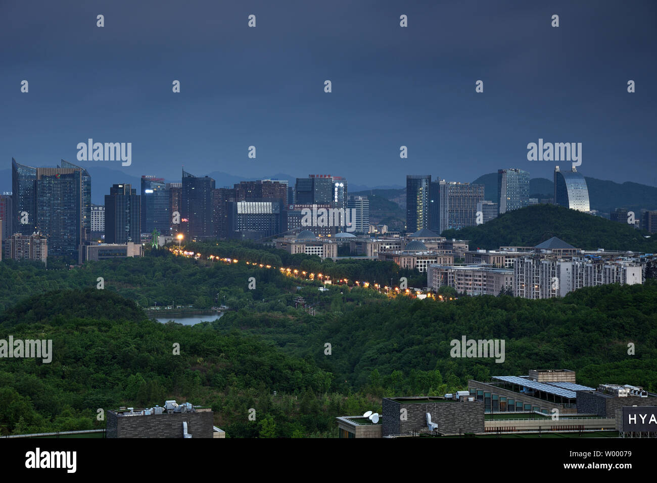 Guiyang, Guizhou financial city city city scenery morning light Stock ...