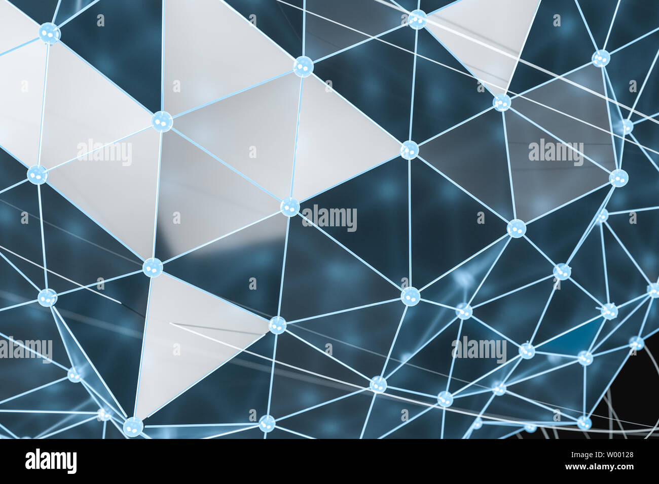 3D rendering,and the node lines sphere Stock Photo - Alamy