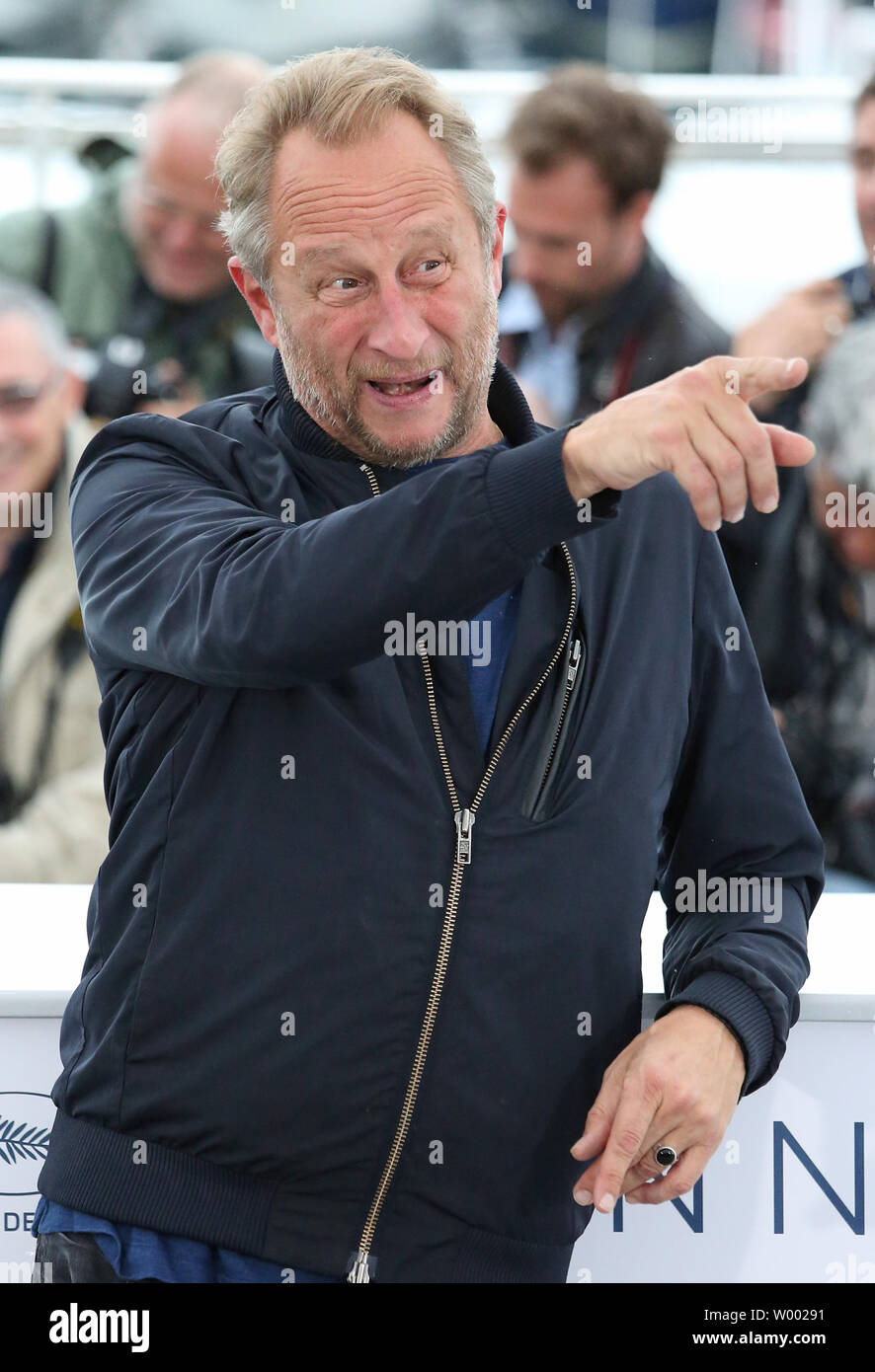 Benoit Poelvoorde arrives at a photocall for the film "Le grand bain ...
