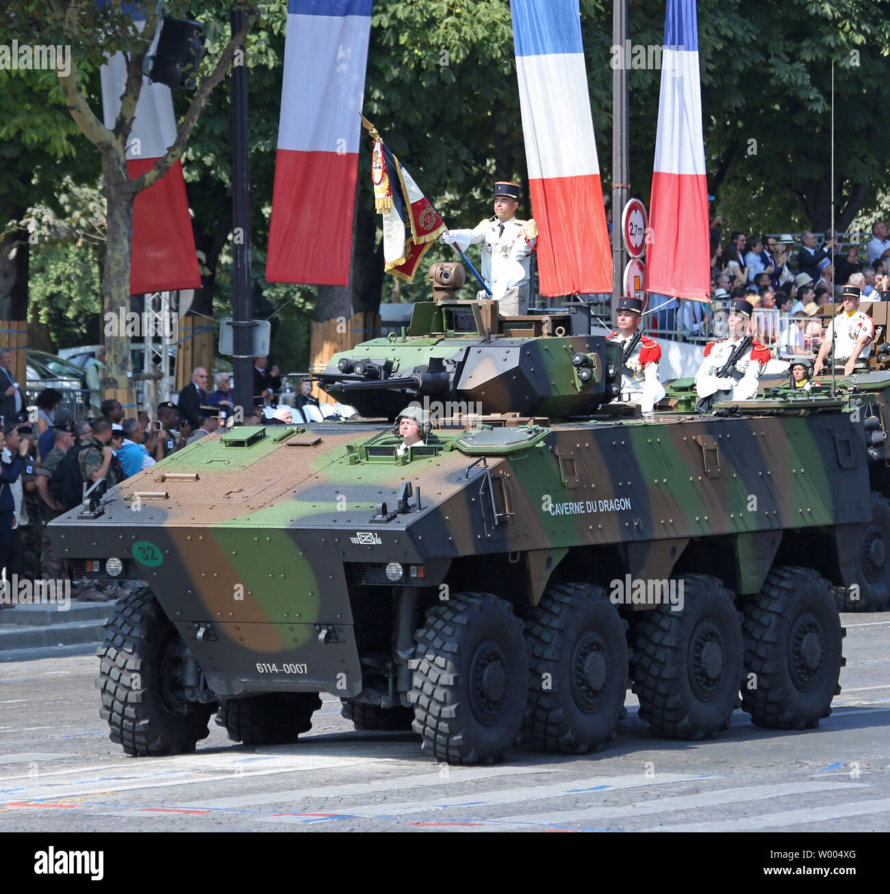 French soldiers driving a tank participate in the annual Bastille Day ...
