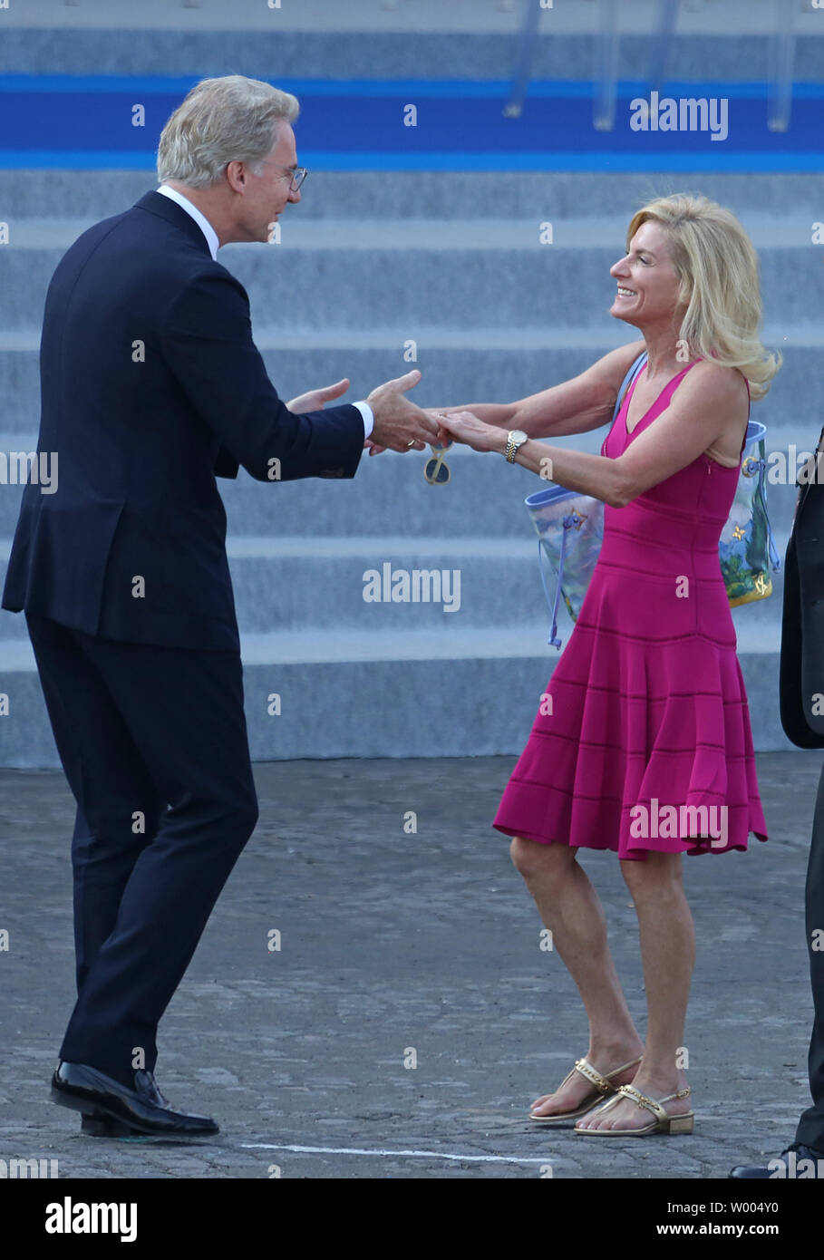 U.S. Ambassador to France Jamie McCourt arrives at the annual Bastille ...