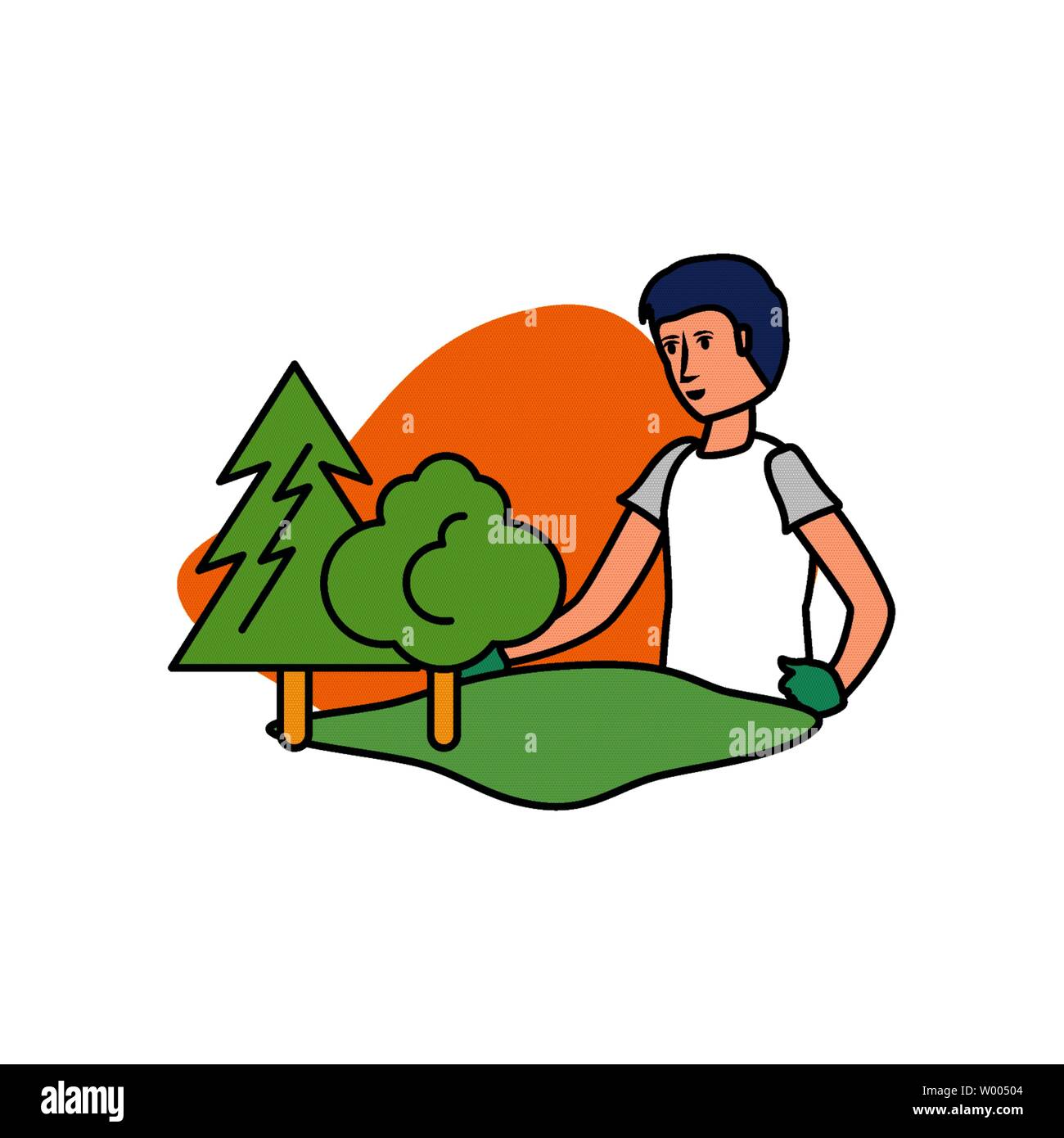 Avatar man with trees design, Nature plant summer season environment ...