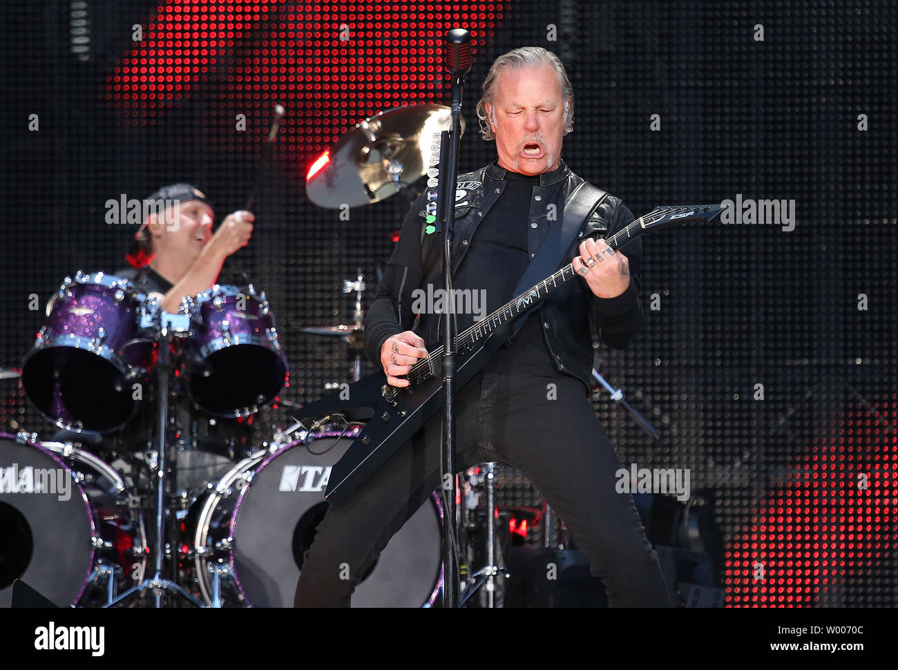 James Hetfield of Metallica performs in concert at the Stade de France ...