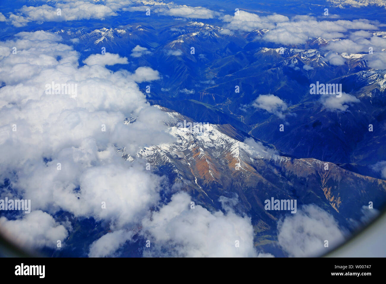 Aerial photography of the snowy plateau Stock Photo - Alamy