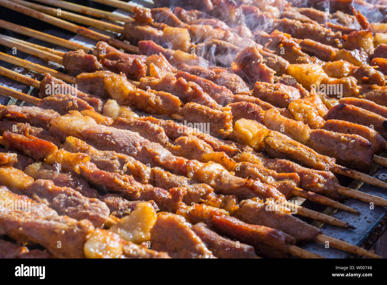 Chinese snack kebab close-up Stock Photo - Alamy